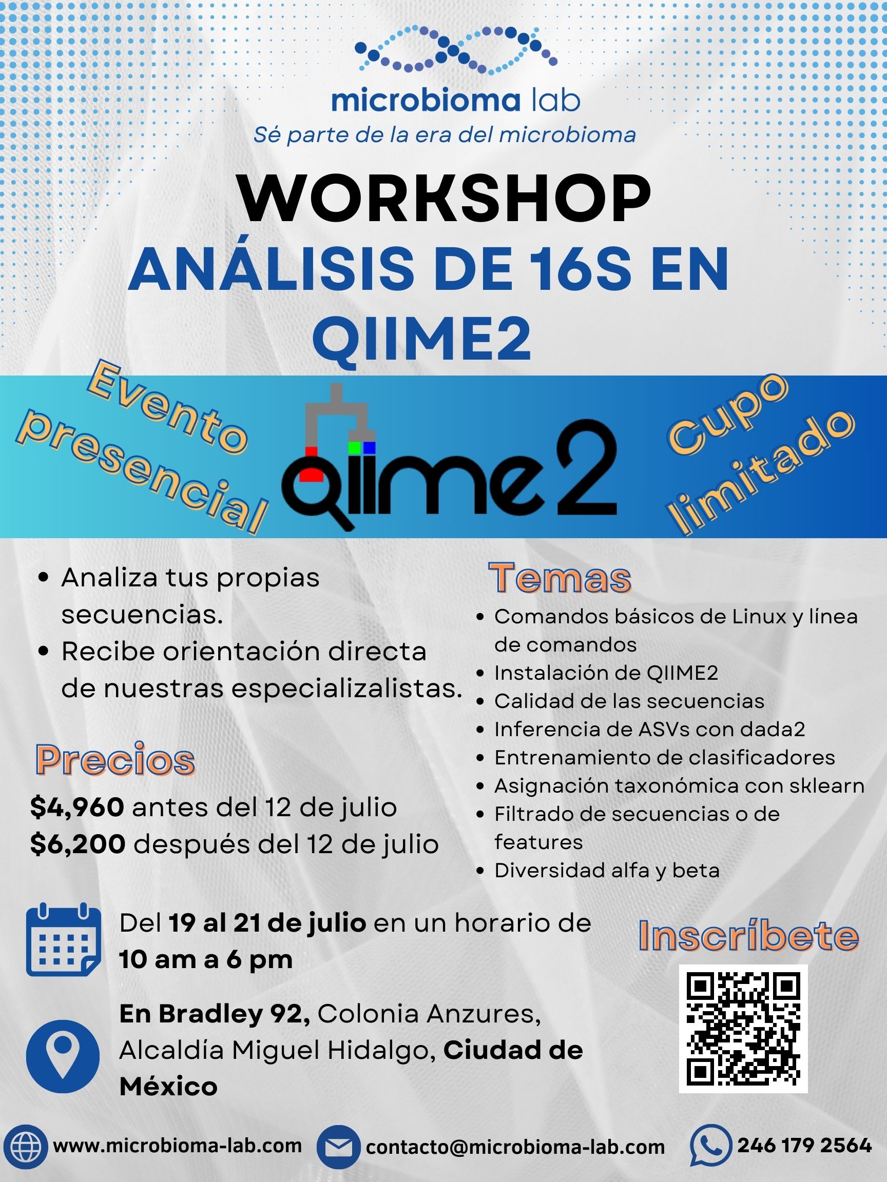 Workshop Análisis del 16S en QIIME2 - Microbioma Lab